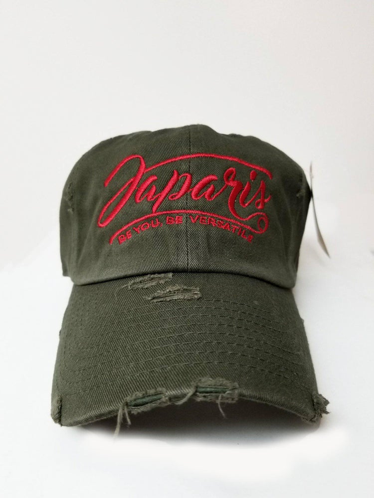DISTRESSED DAP CAP, BY JAPARIS (OLIVE GREEN) – Japaris Clothing